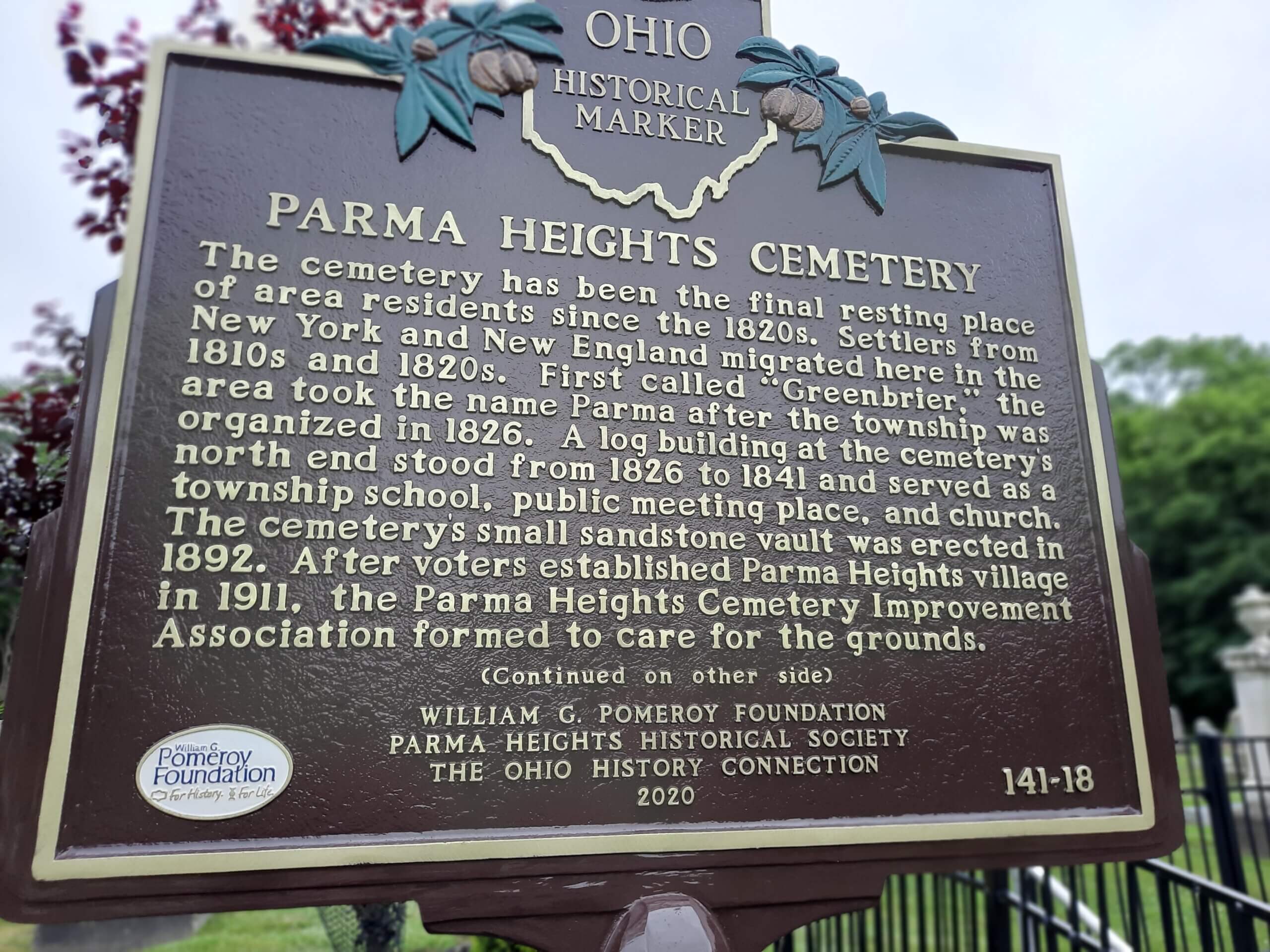 PARMA HEIGHTS CEMETERY | William G. Pomeroy Foundation